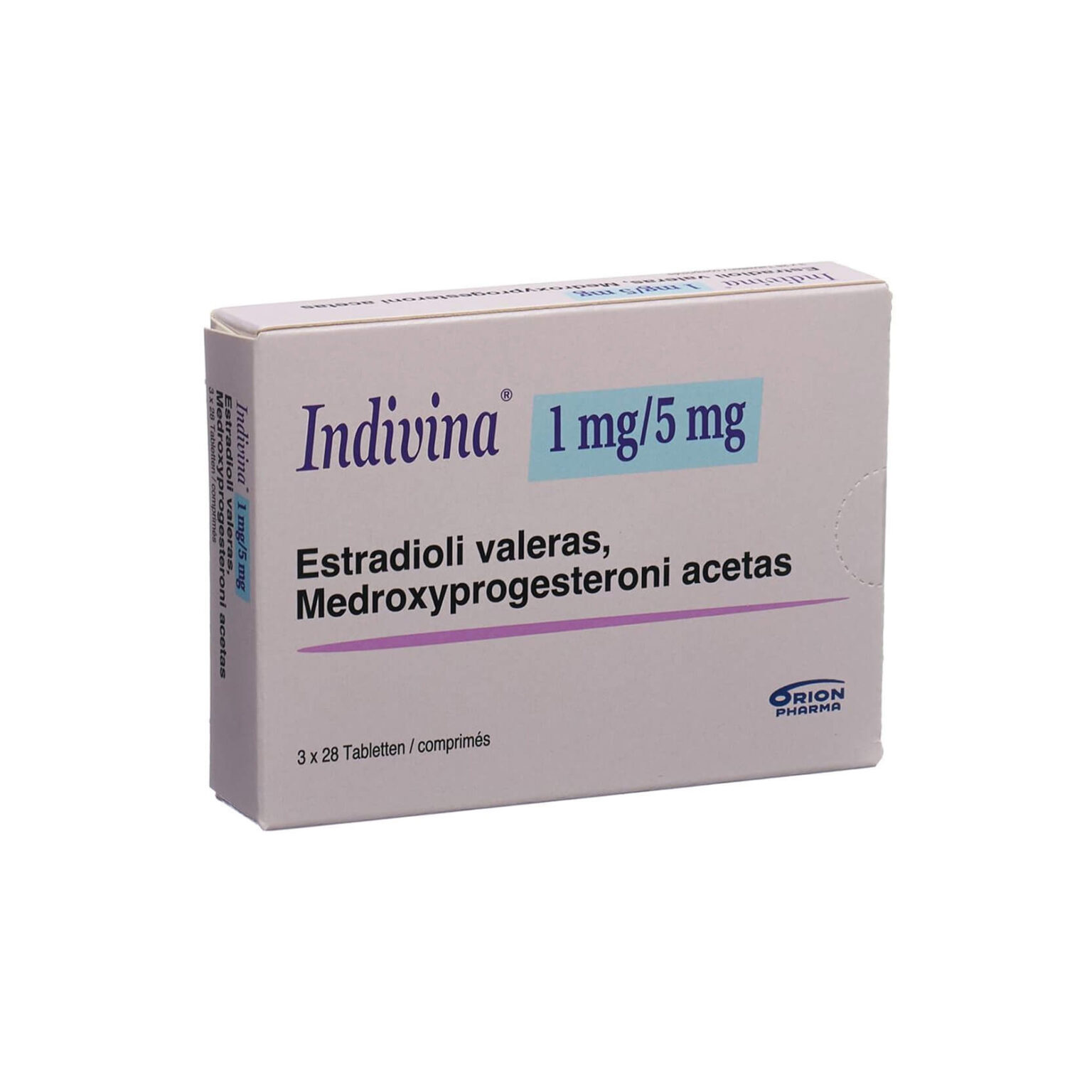 Indivina (Estradiol Medroxyprogesterone) 1mg/5mg tablets - Primed ...